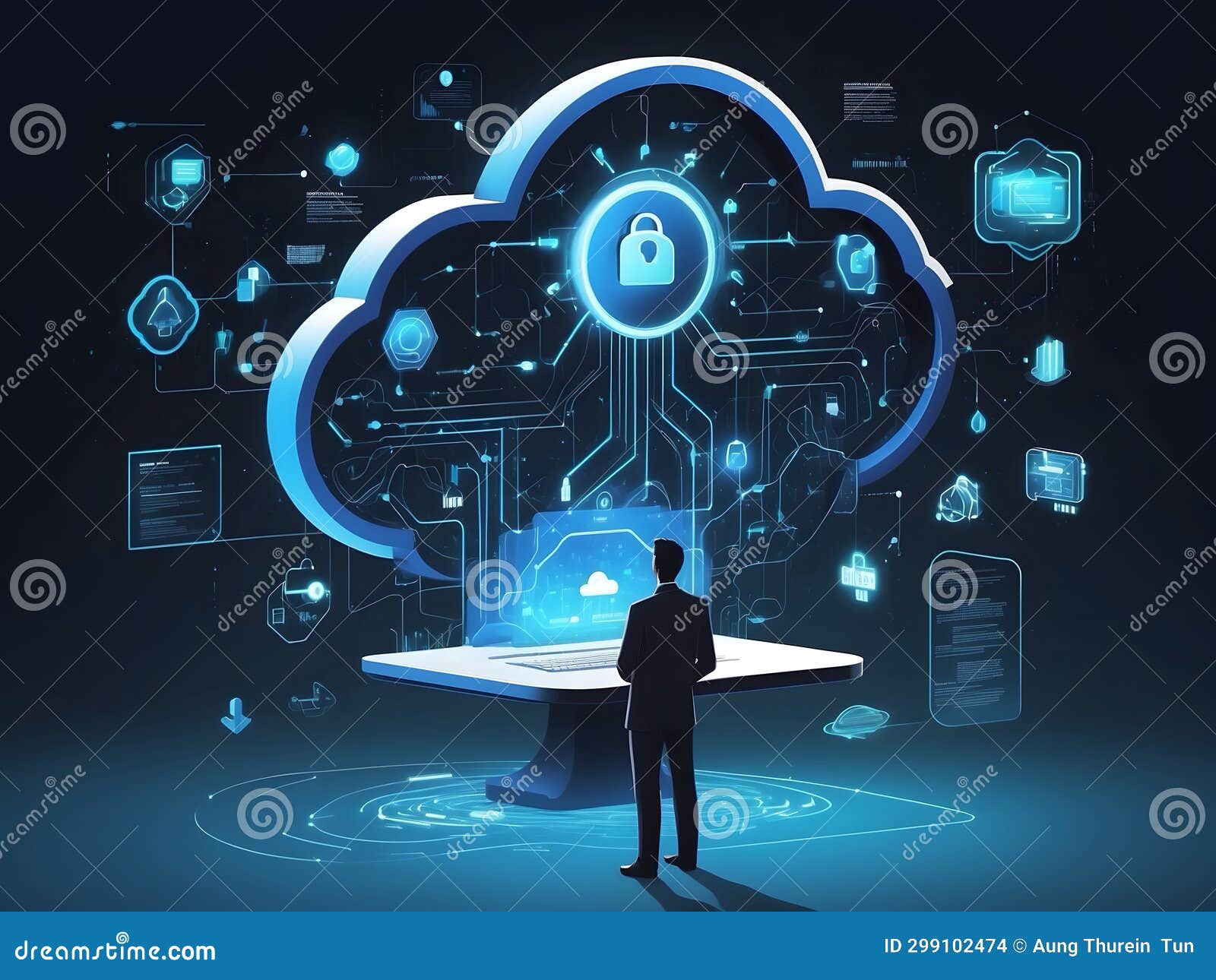 Navigating the Digital Storage Landscape Stock Illustration ...