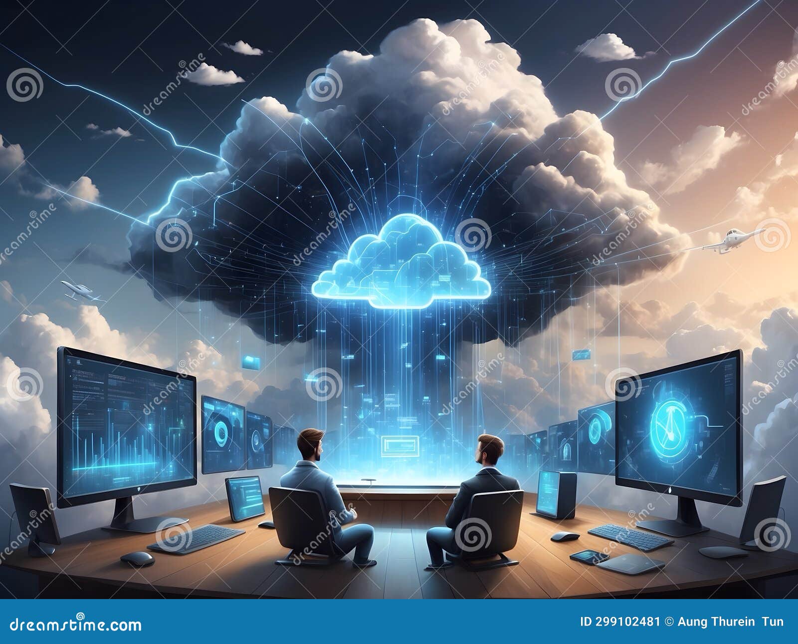 Navigating the Digital Storage Landscape Stock Illustration ...