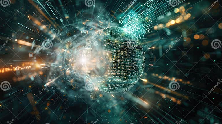 Explore Futuristic Digital Spheres and Hightech Quantum Computing ...