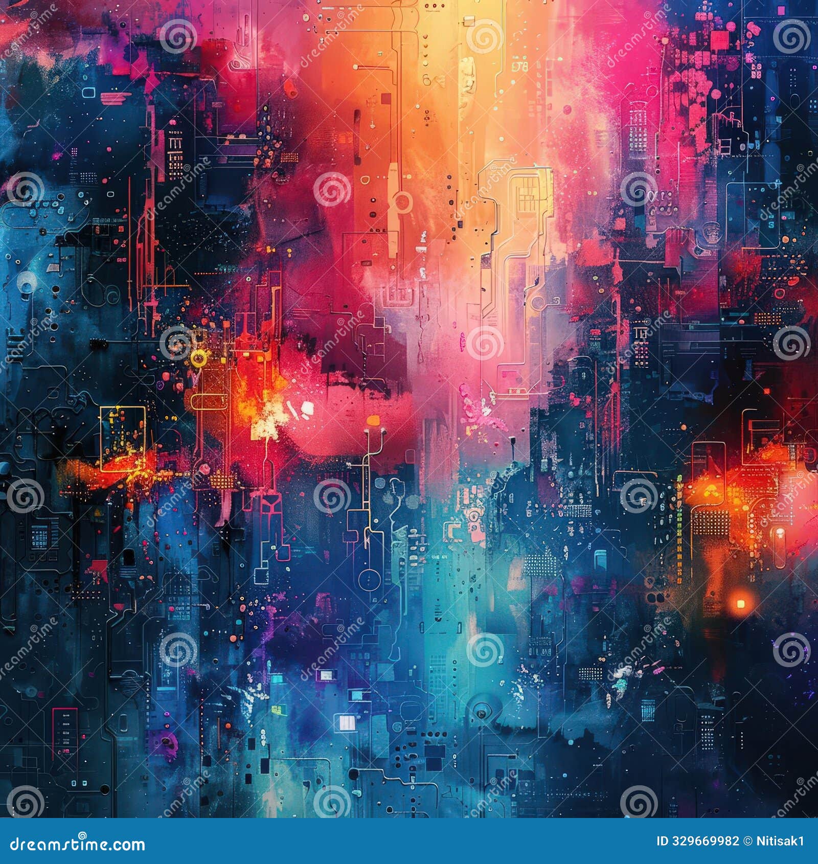 Explore Futuristic Technologies through a Birdseye View Stock ...