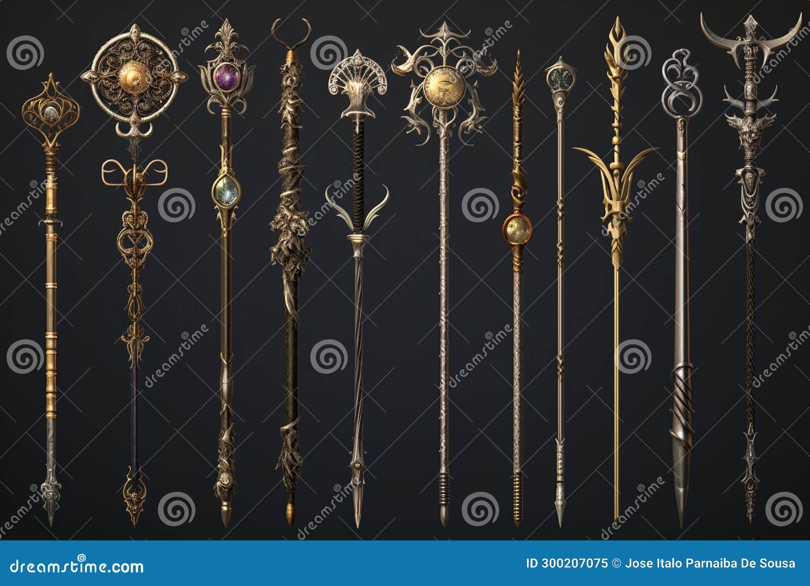 Explore a Gallery of Fantastical War Staffs and Stock Illustration ...