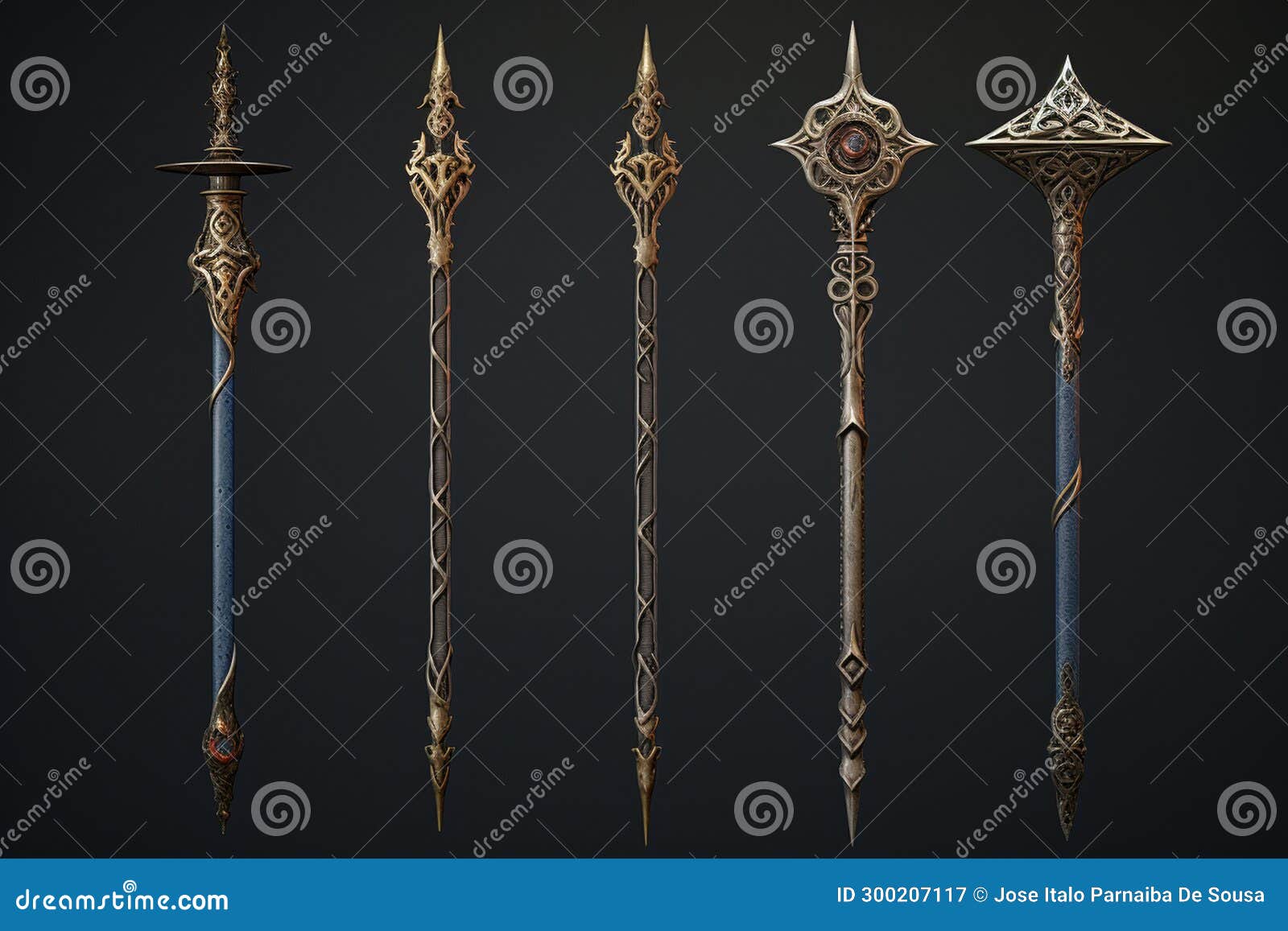 Explore a Gallery of Fantastical War Staffs and Stock Illustration ...