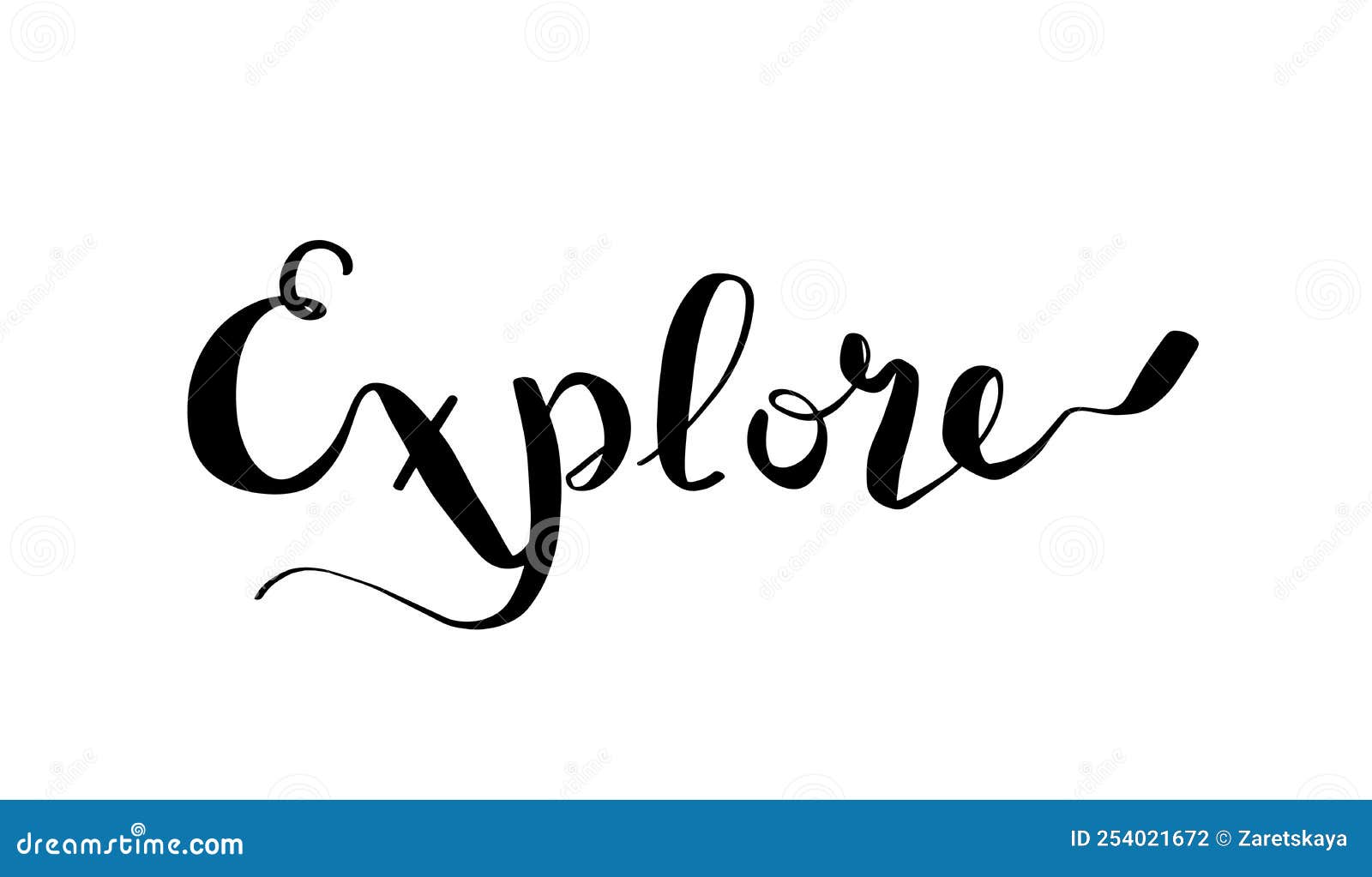 Explore Hand Written Lettering Stock Vector - Illustration of explore ...