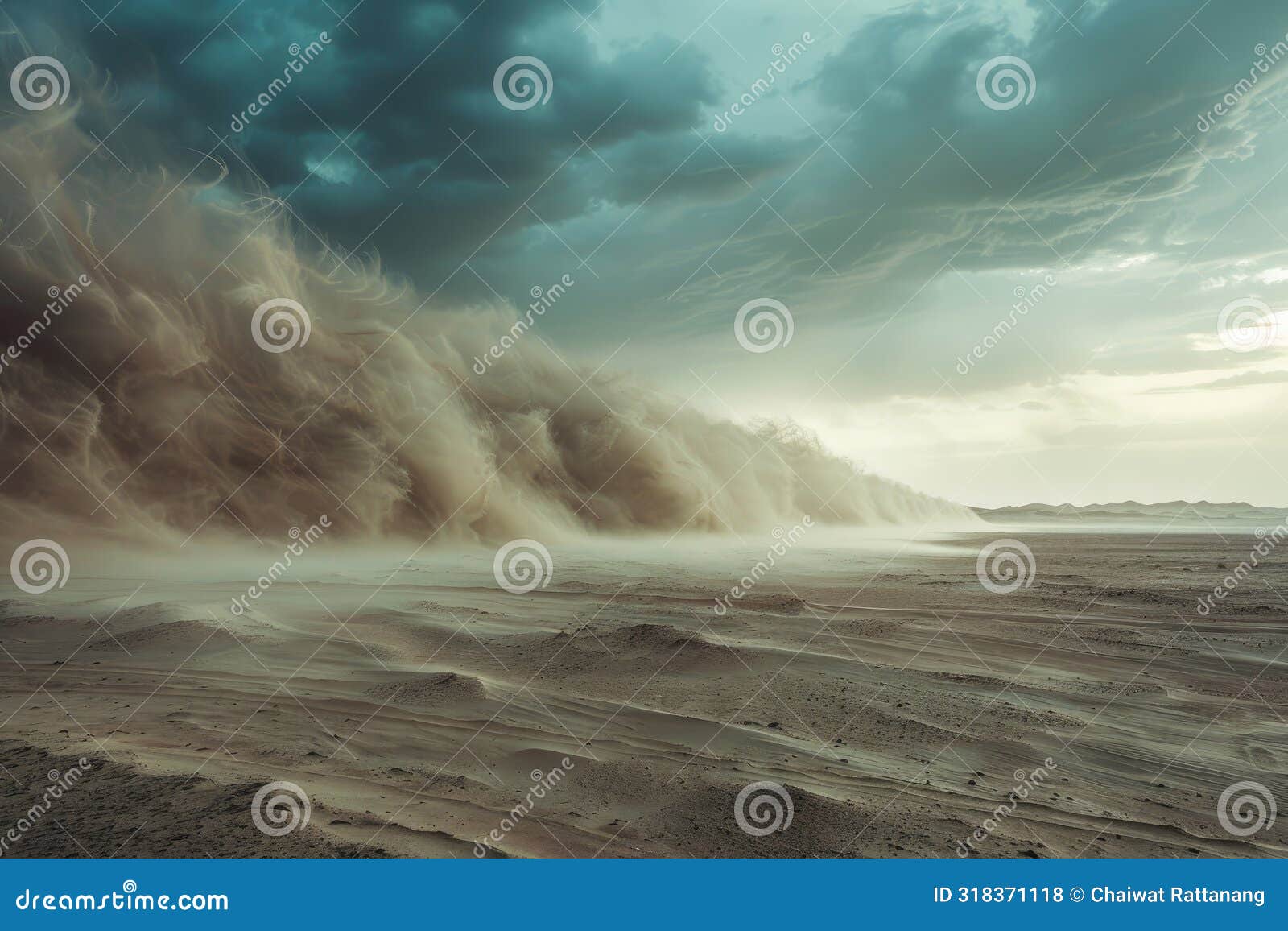 Explore the Harsh Beauty of Desert Storms with a Dust Storm Enveloping ...