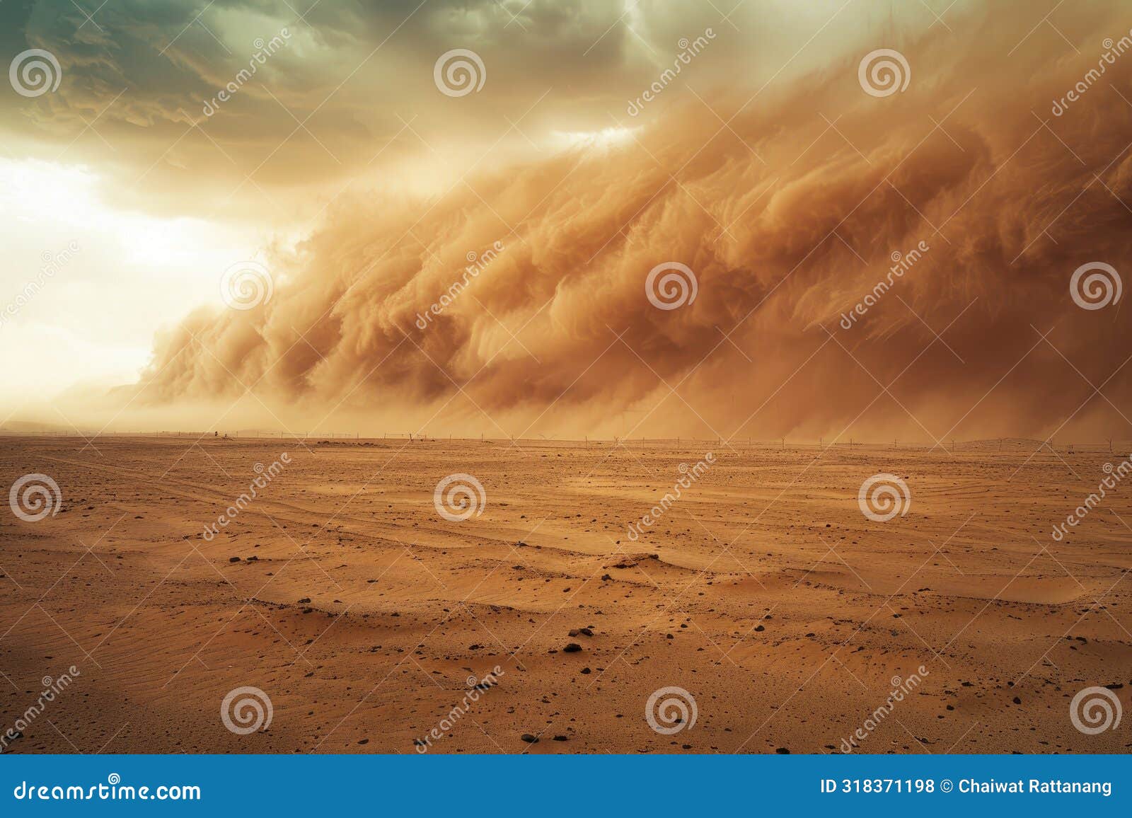 Explore the Harsh Beauty of Desert Storms with a Dust Storm Enveloping ...