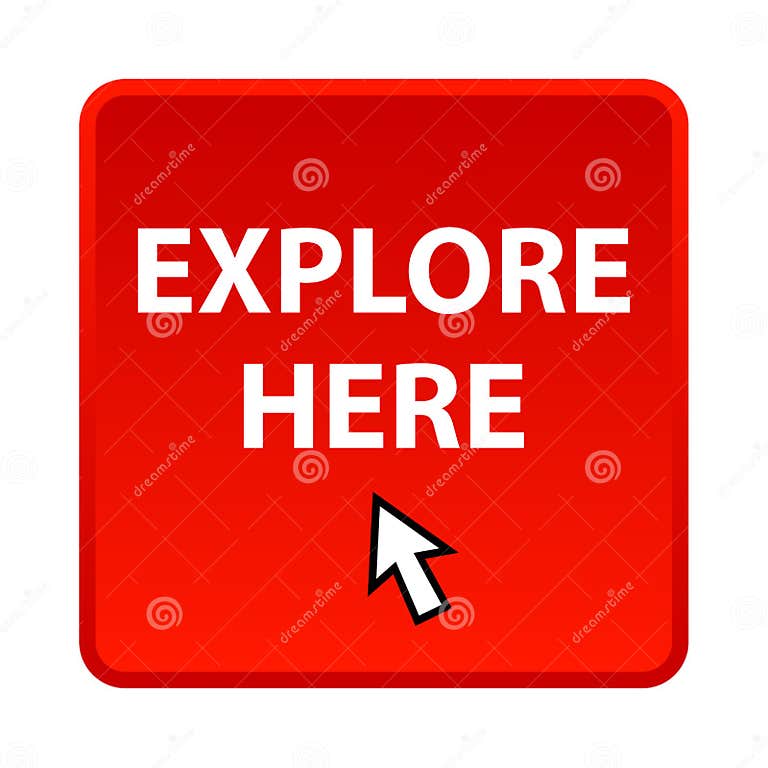 Explore here button stock vector. Illustration of badge - 200274481
