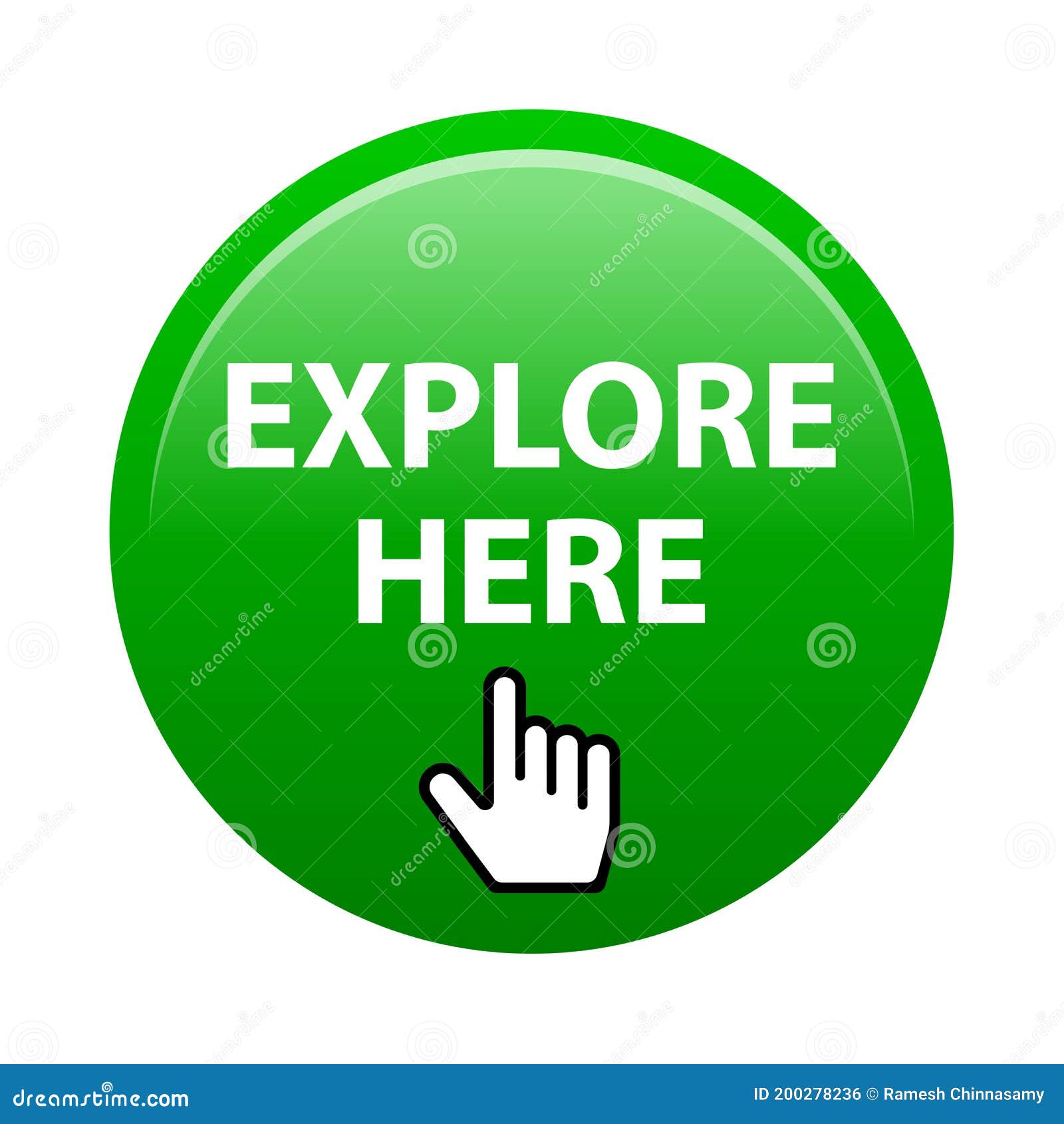 Explore here button stock vector. Illustration of arrow - 200278236