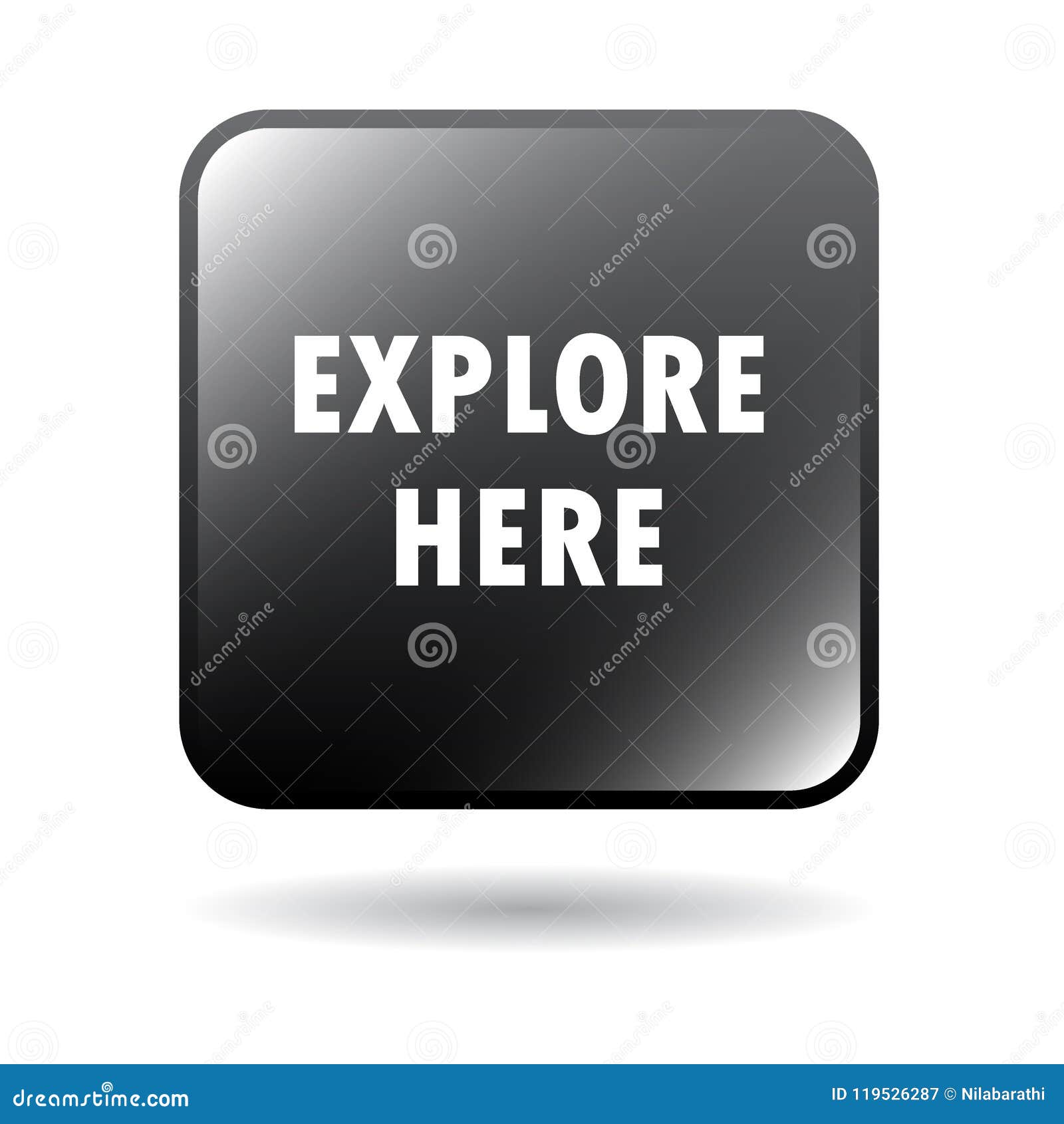 Explore here web button stock illustration. Illustration of ...