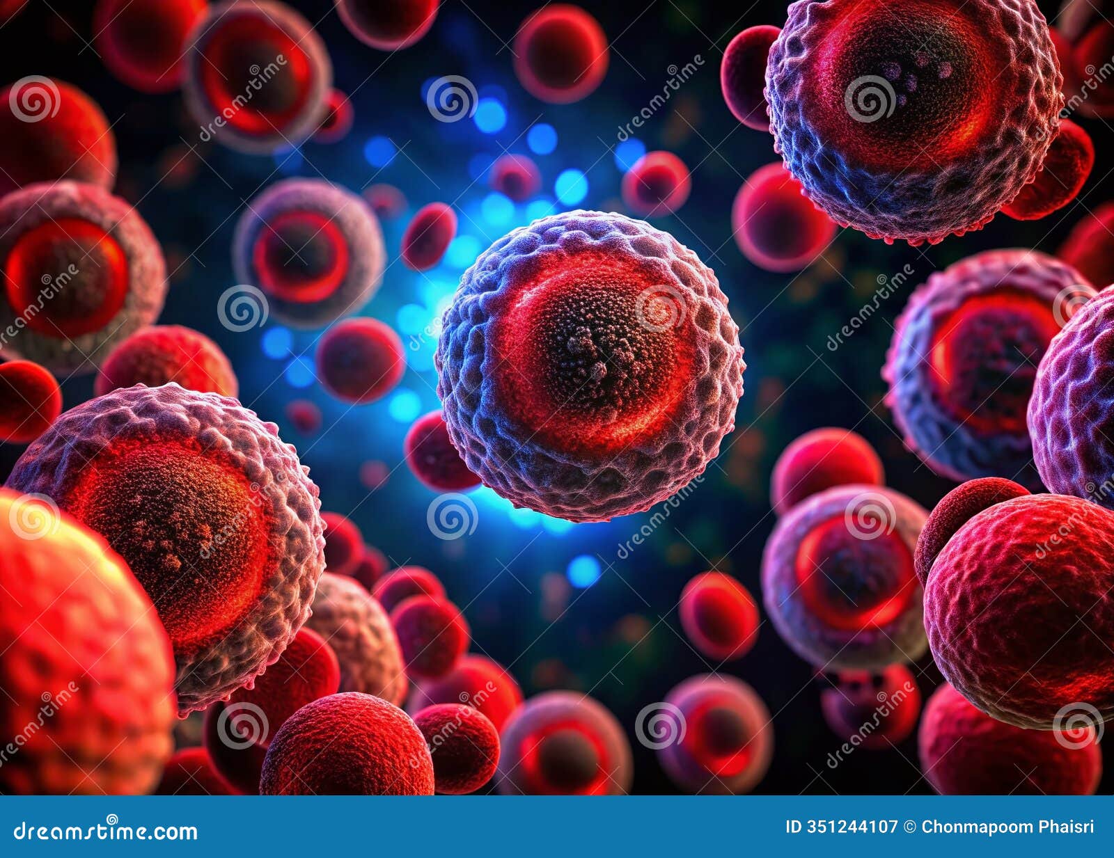 Microscopic Silhouette Of Leukemia White Blood Cells A Detailed Look At ...