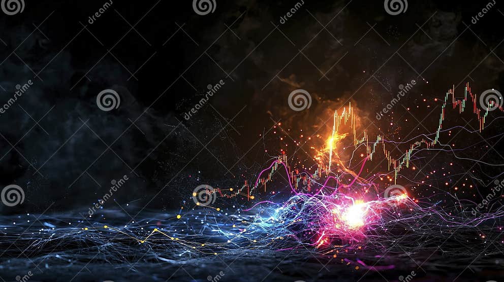 Global Events Impact Graph Data Visualization Digital Environment ...