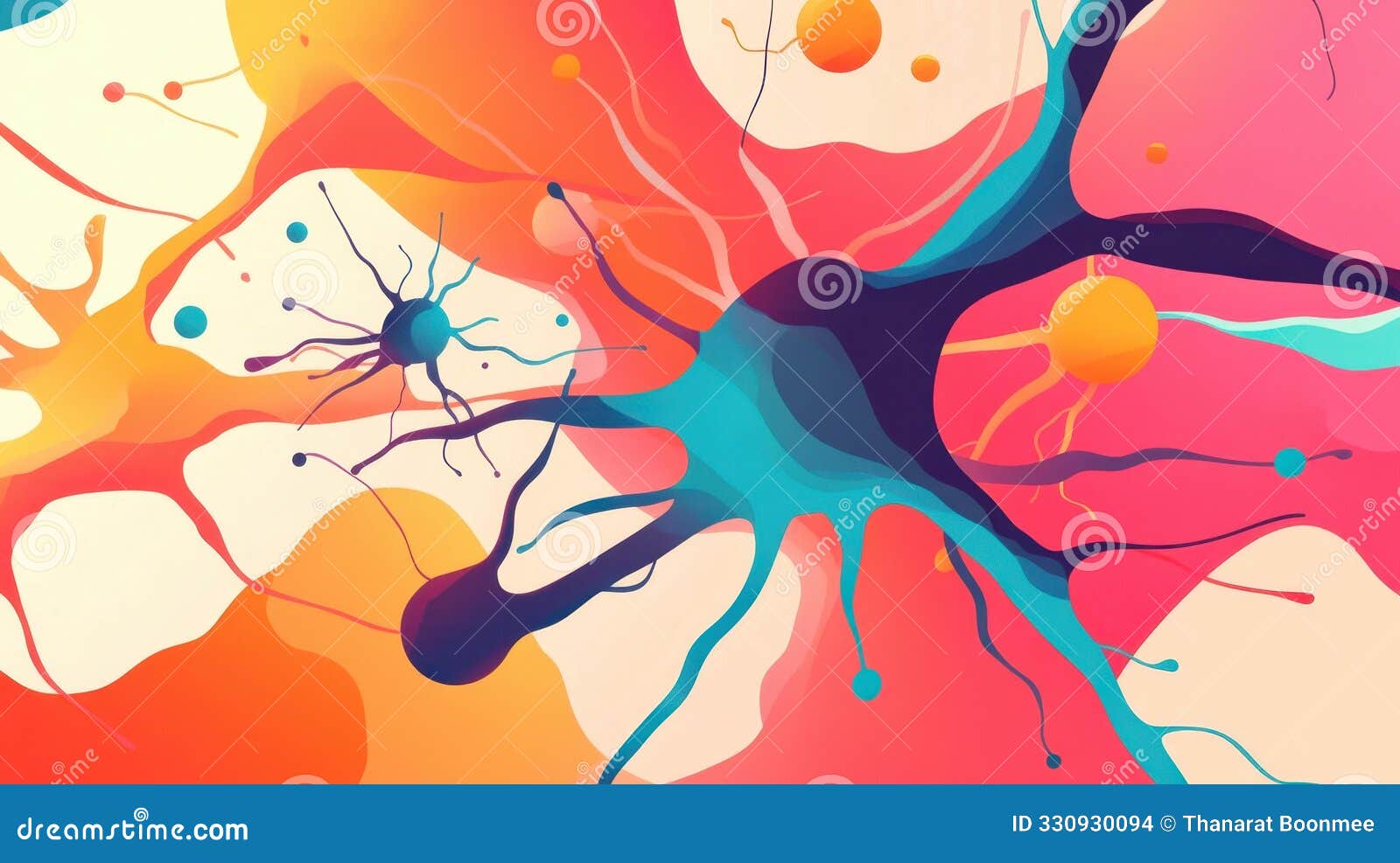 Neuronal Cells In The Brain Create Connections Stock Photography ...