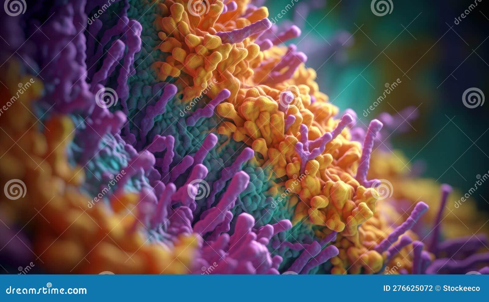 Histamine Receptor Communication Under Microscope Stock Illustration ...