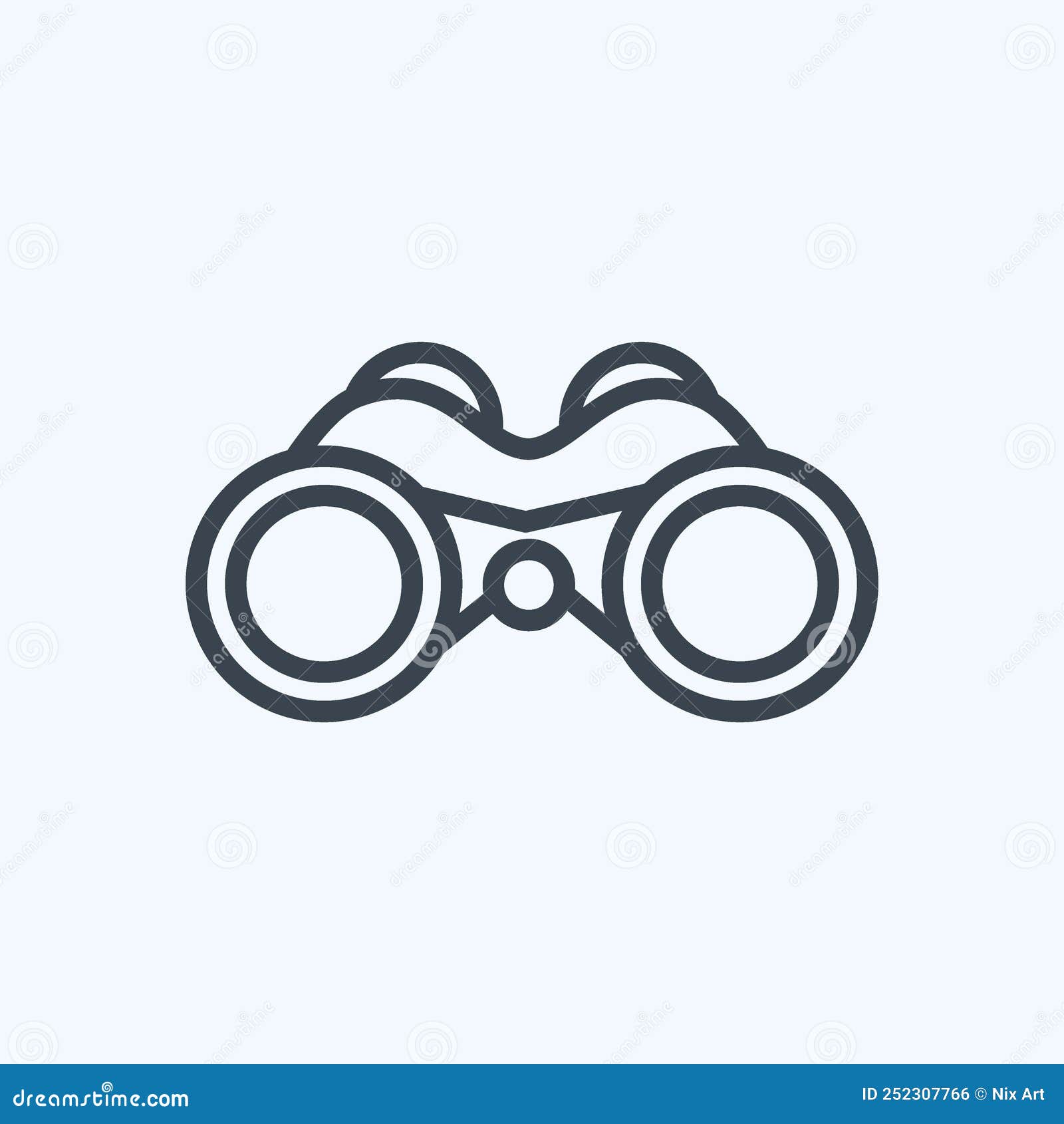 Explore Icon in Trendy Line Style Isolated on Soft Blue Background ...