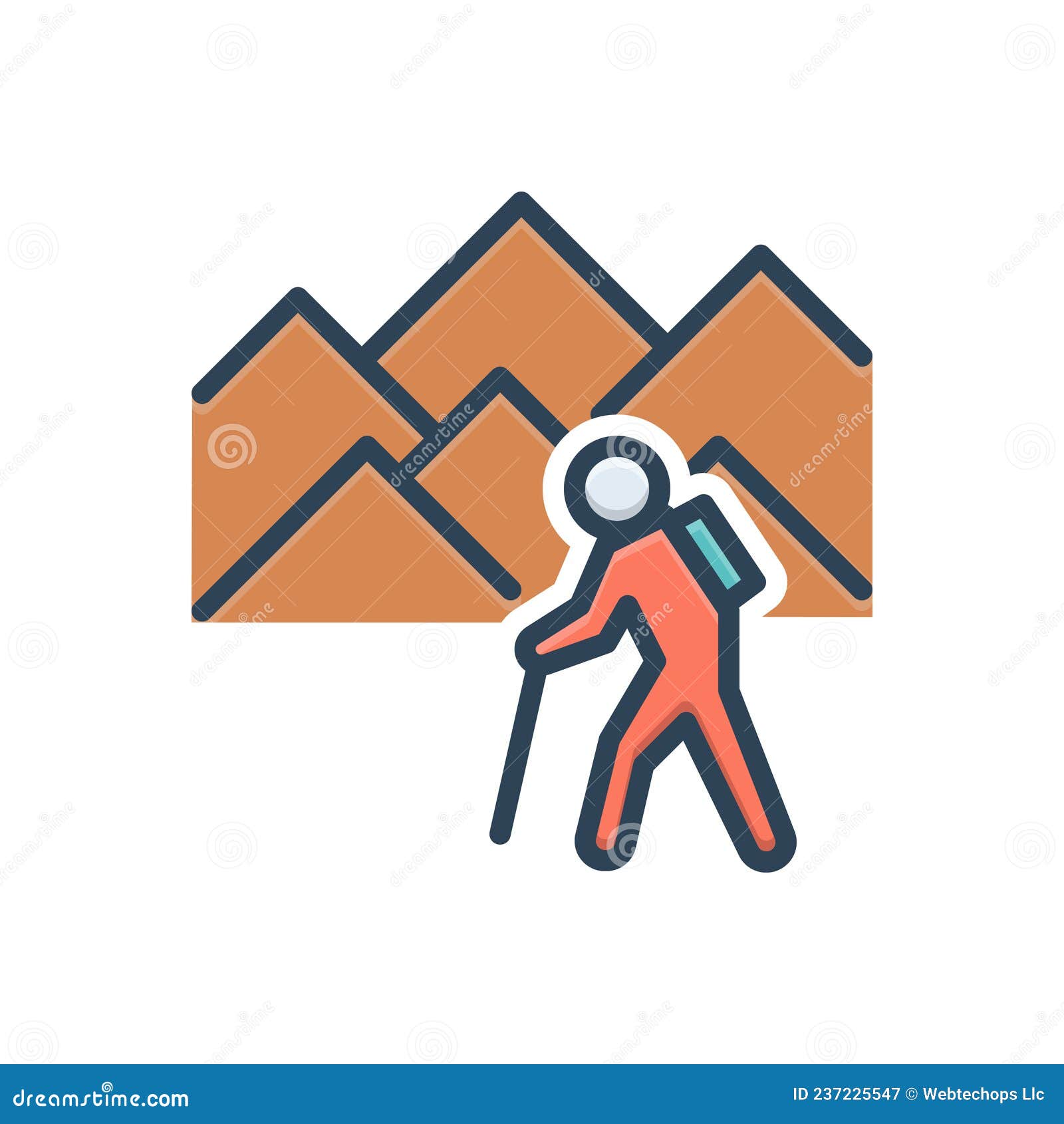Color Illustration Icon for Explore, Examine and Adventure Stock ...