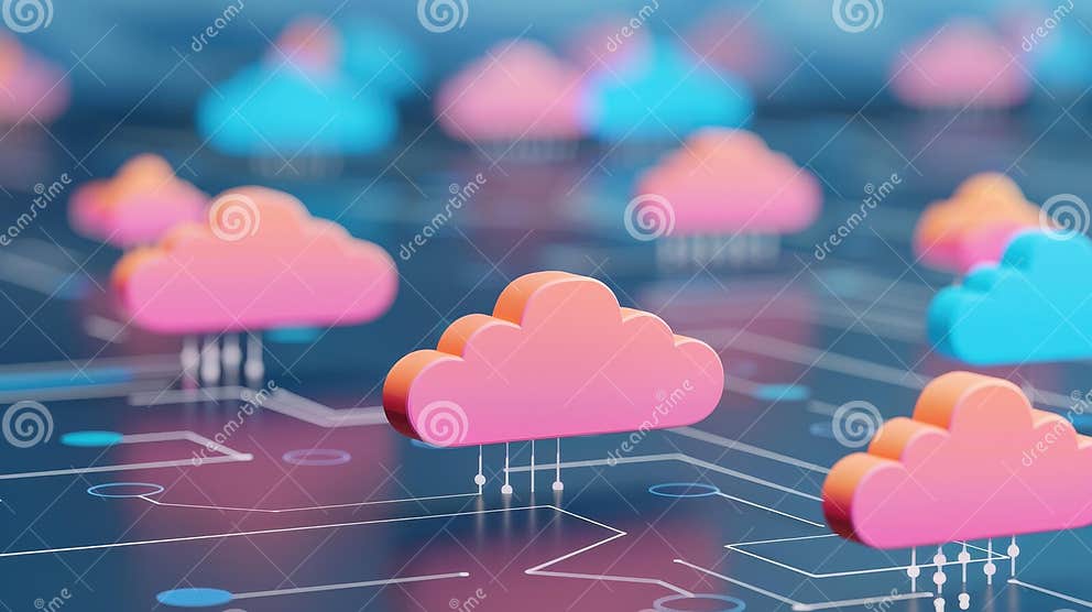Explore the Innovative Concept of Cloud Computing with Abstract Technology Background Stock ...