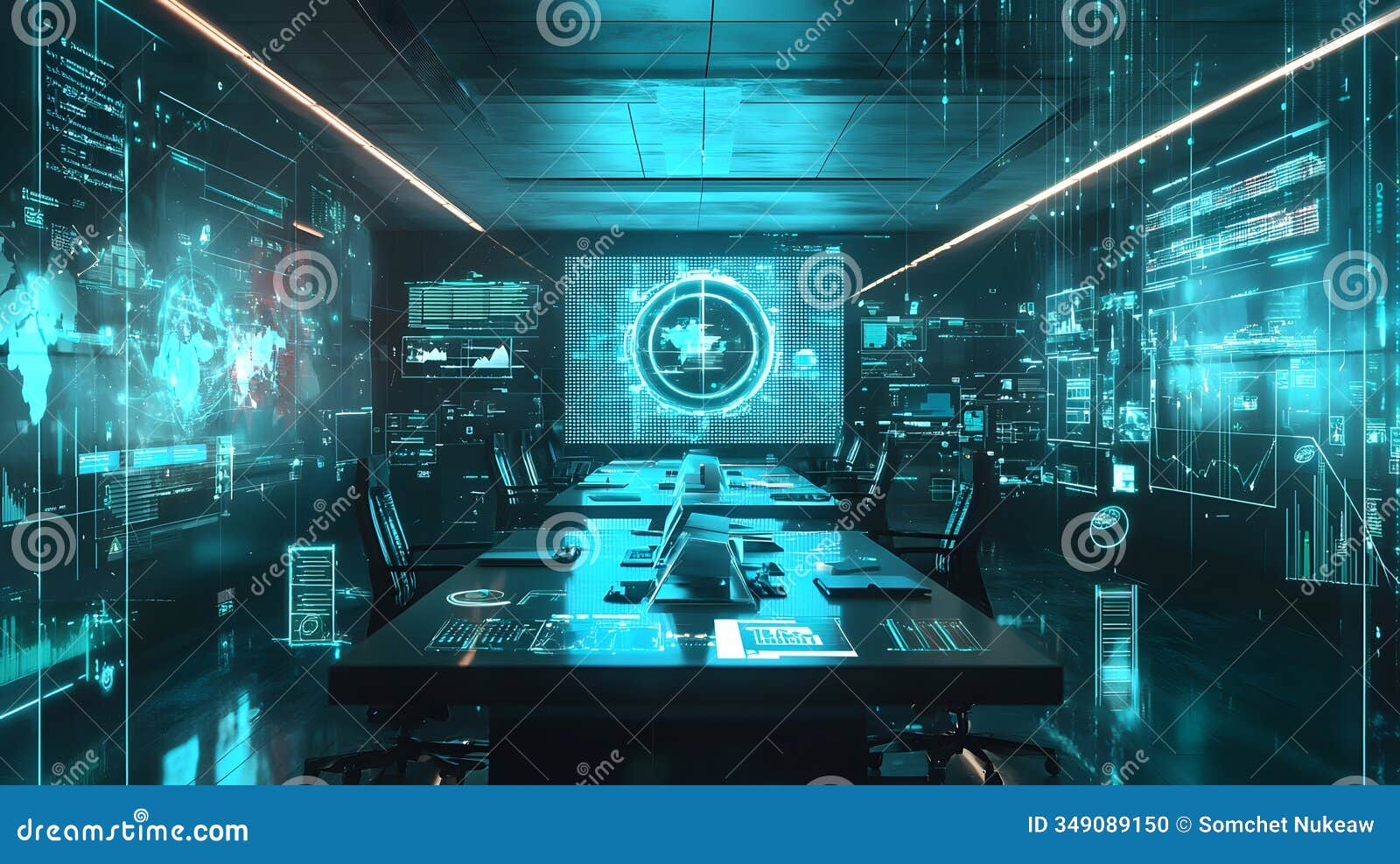 Explore Innovative Technology in a Futuristic Conference Room Setting ...