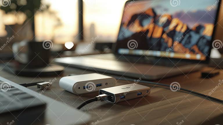 Sleek Data Storage Usb Devices with Usbc Modern Workspace Technology ...