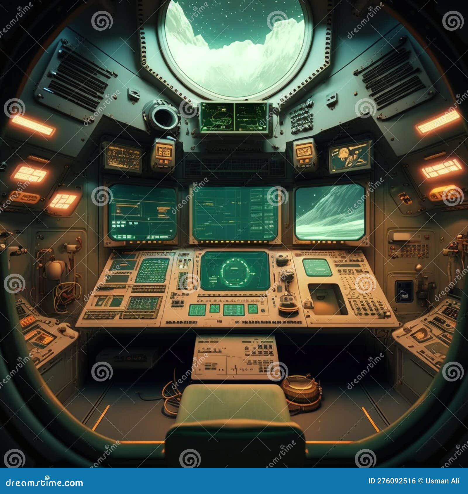Explore The Interior Of A Spaceship Cockpit Complete With A High Tech Control Room For