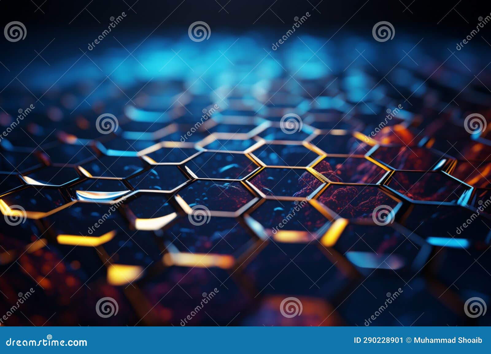 Explore The Intricacies Of A Hexagonal Graphic In Vibrant 3D Rendering ...