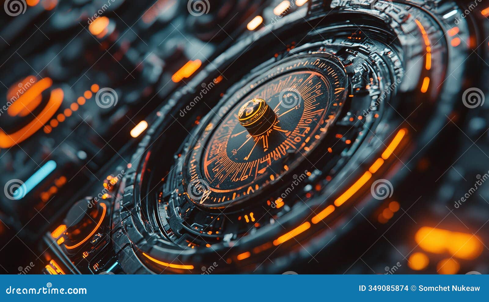 Explore the Intricacies of a Modern Navigation Compass in a High-tech ...