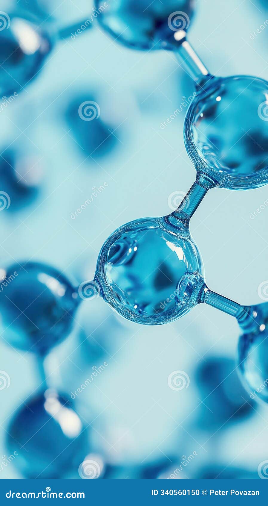 Molecular Structure Revealed, the Beauty of Blue Chemistry Stock ...