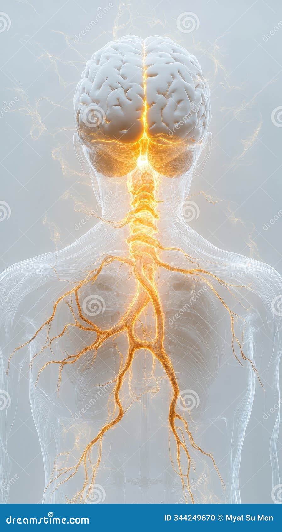 Explore the Intricate Connection between the Brain and Spine in X-ray ...