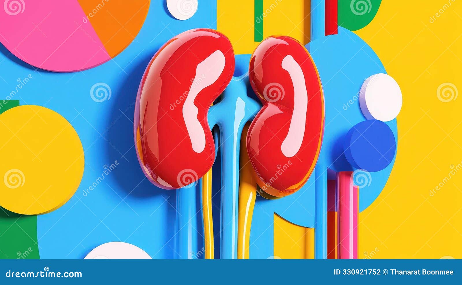 Explore Intricate 3D Kidney Anatomy Visuals, Labeled and Designed for ...