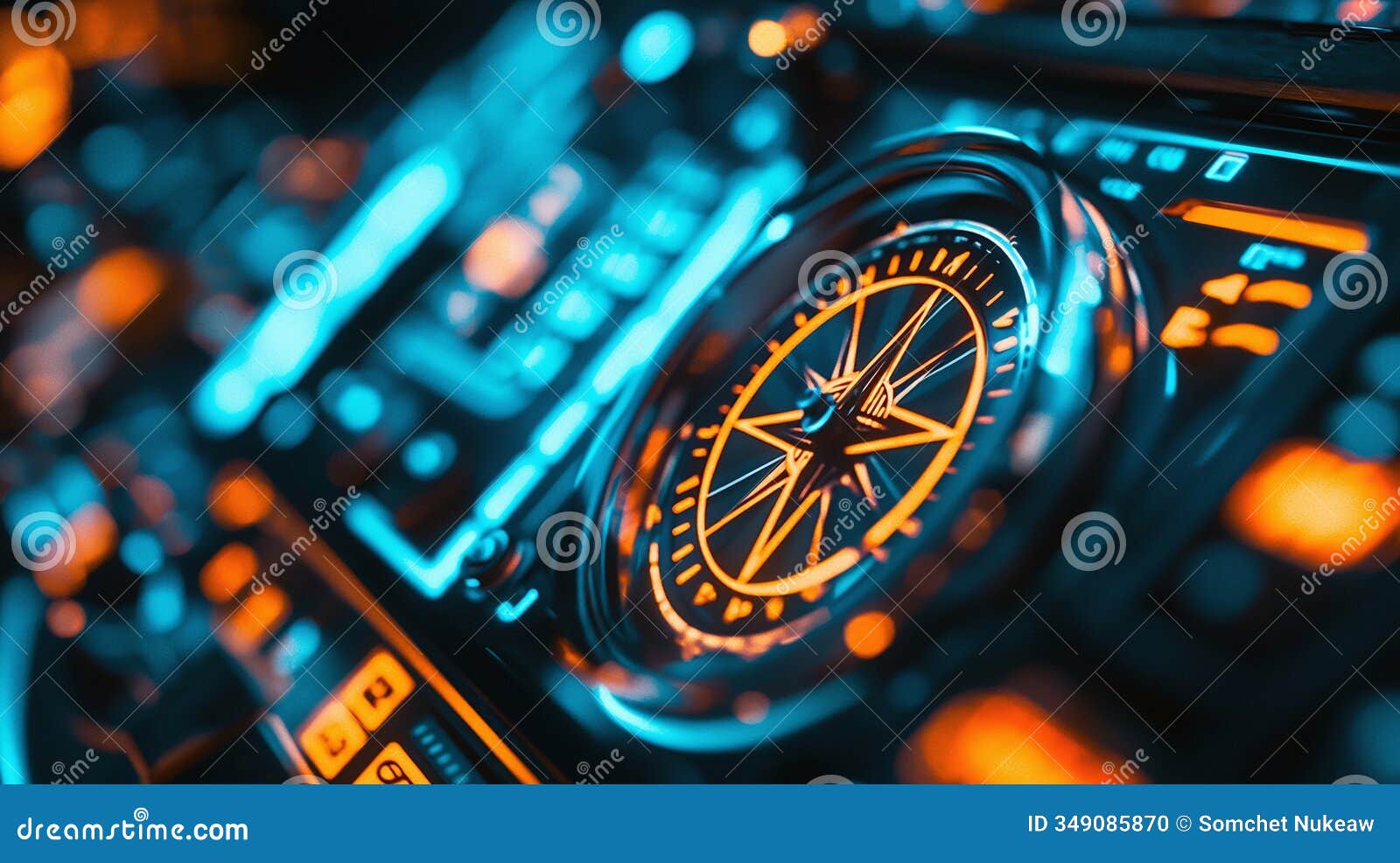 Explore the Intricate Design of a Modern Navigation Compass in a ...