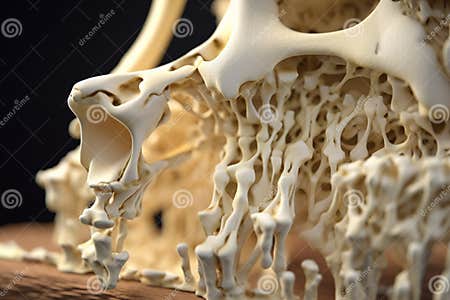 Magnified View of Bone Structure Under the Microscope Stock ...