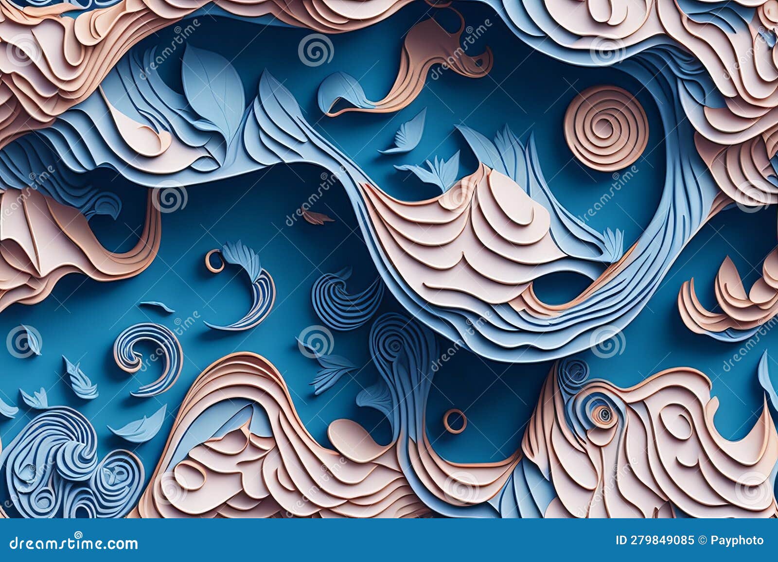 Explore the Intricate Details of Cloud Quilled Paper Illustration ...