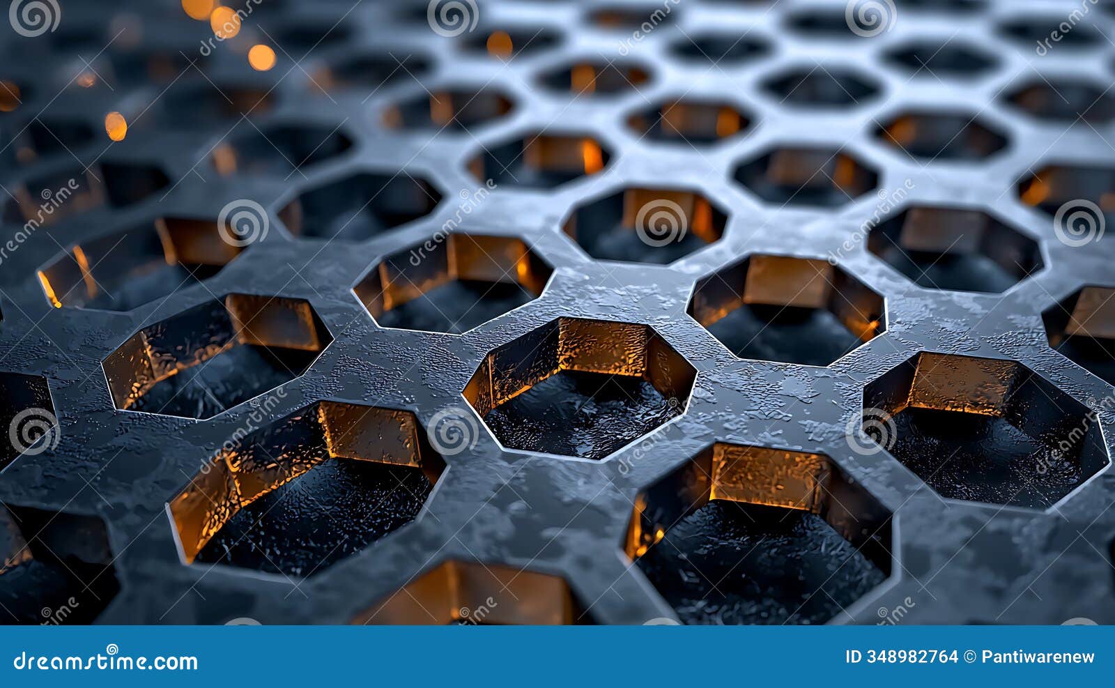 Crystalline Ceramic Lattice Structure Under Electron Microscopy Stock ...