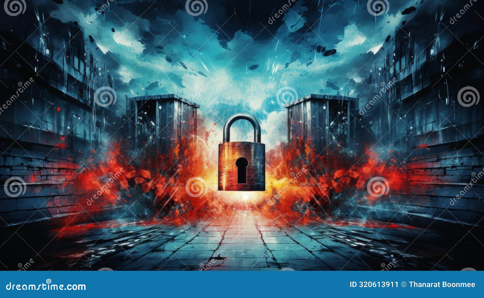 Explore the Intricate Details of a Digital Firewall with this High ...