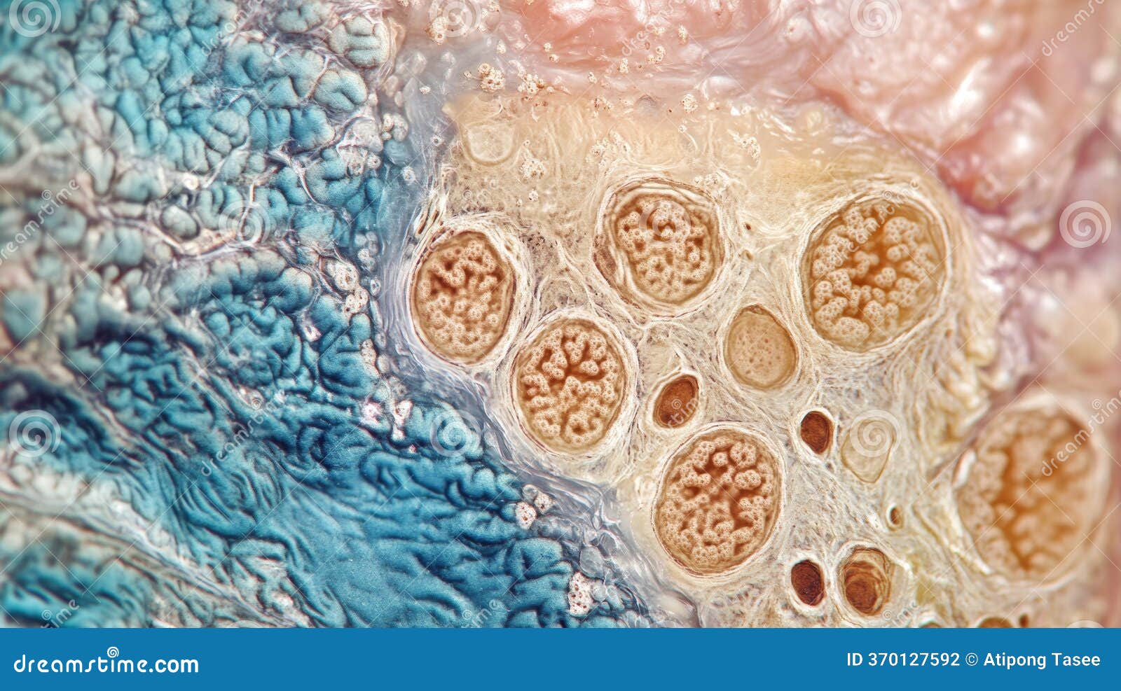 Sweat Glands Apocrine, Eccrine And Sebaceous Gland. Cross Section Of ...