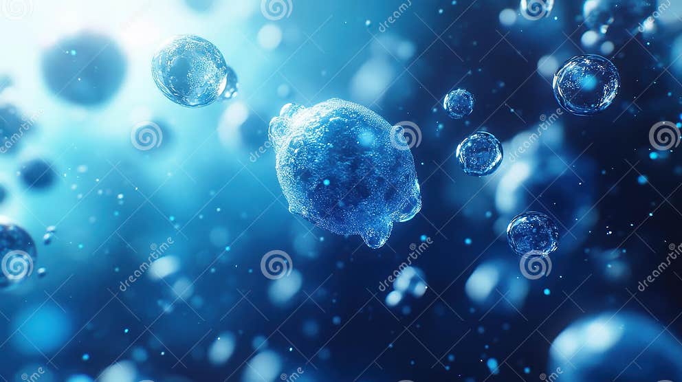 Explore the Intricate Formation of Protein Molecules in a Vibrant Blue ...