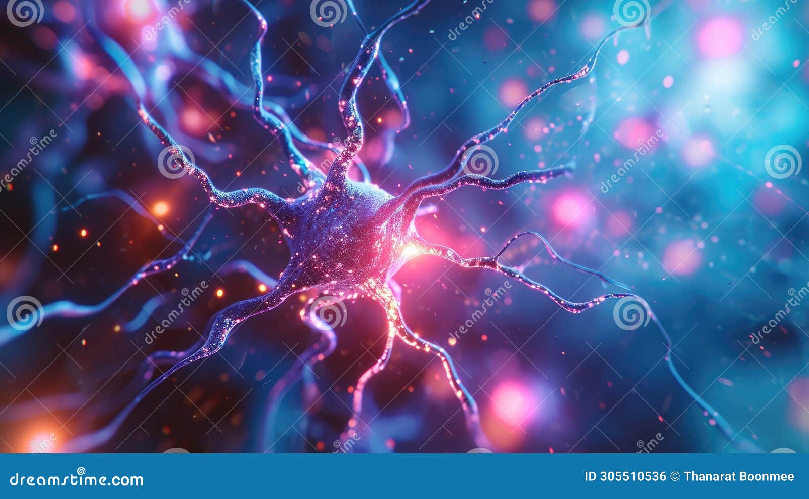 Explore the Intricate Neural Communication through this Depiction of ...