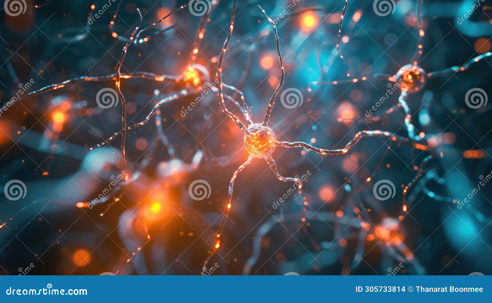 Explore the Intricate Neural Communication through this Depiction of ...