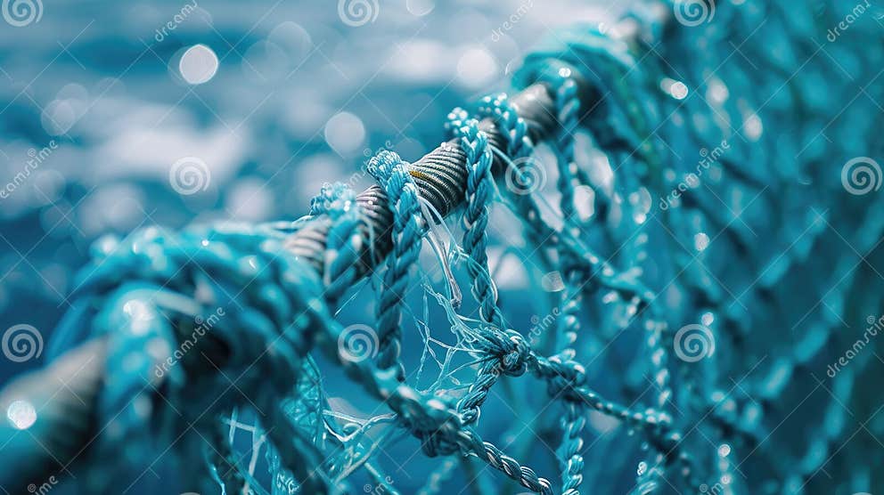 Explore the Intricate Pattern and Texture of Blue Netting Up Close ...