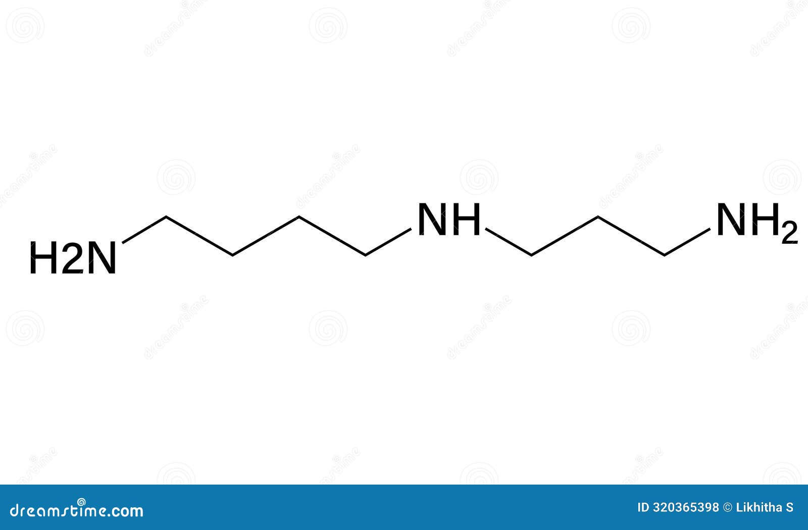 Spermidine Molecular Structure Vector Illustration. Stock Vector ...