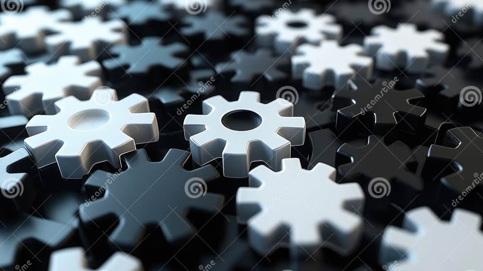 Explore the Intricate Visual Metaphor of Gears Interlocking Seamlessly ...