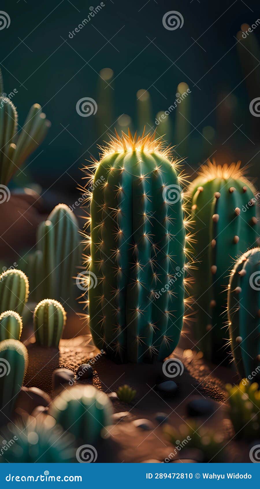 Cactus Plant Pattern Texture Illustration Background Ai Generated Stock Illustration ...