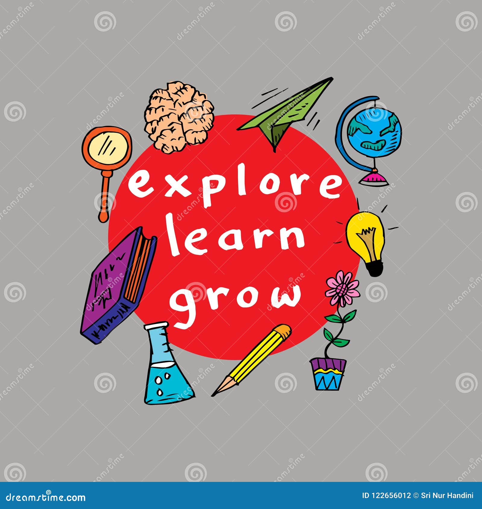 Explore Learn Grow. Inspirational Positive Quote Stock Illustration ... Explore Learn Grow. Inspirational Positive Quote Stock Illustration ...