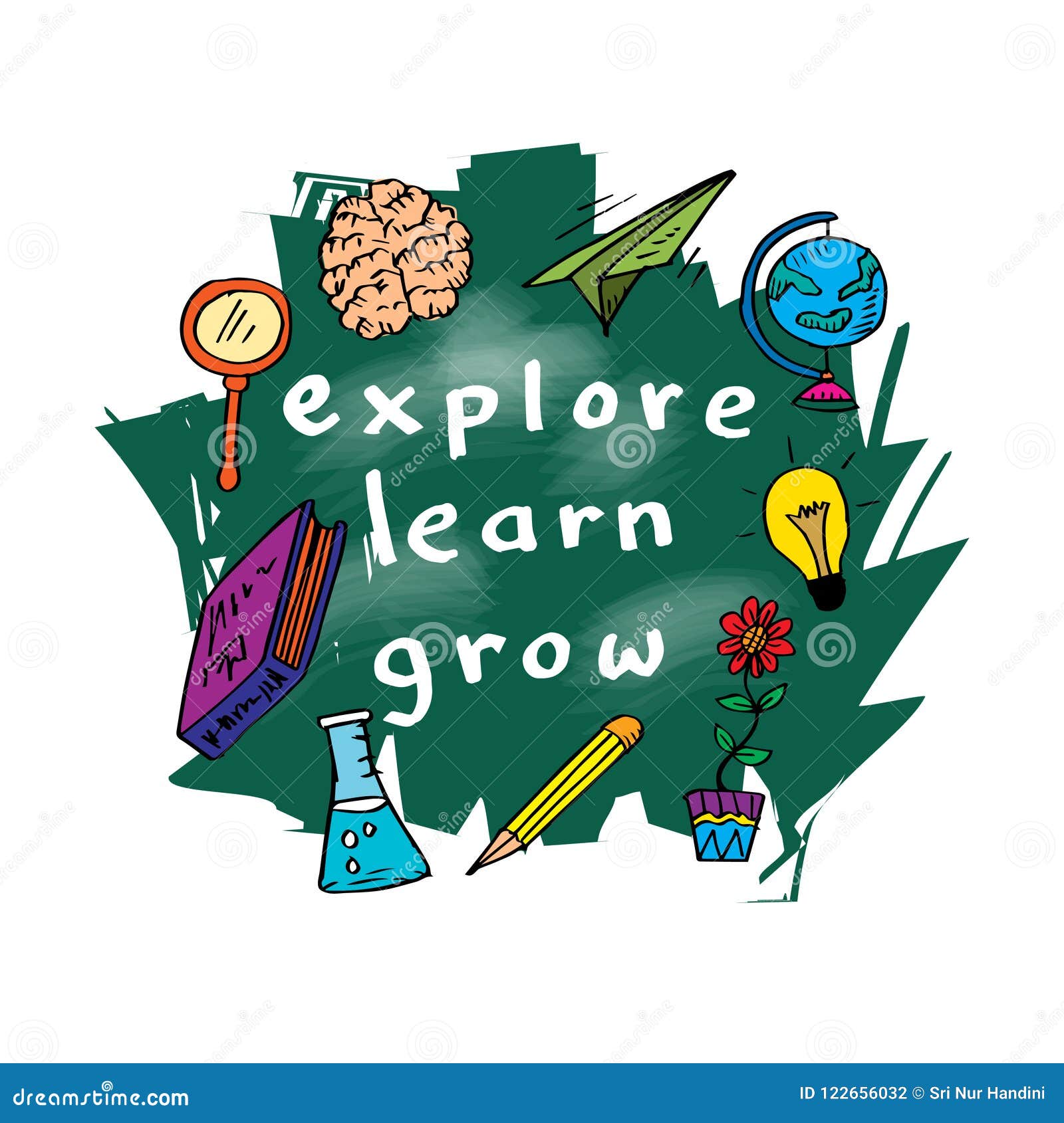 Explore Learn Grow. Inspirational Positive Quote Stock Illustration ... Explore Learn Grow. Inspirational Positive Quote Stock Illustration ...