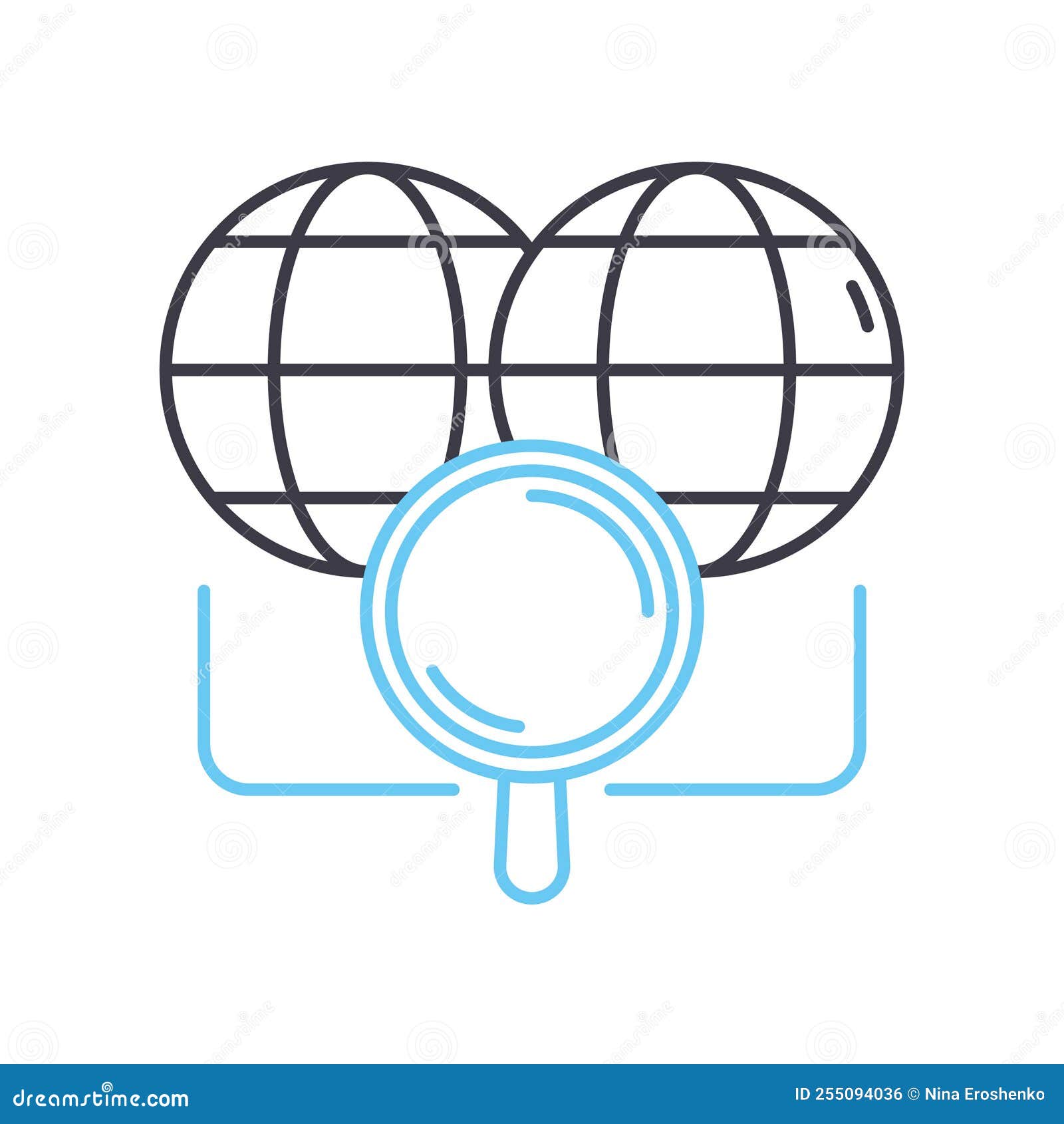 Explore Line Icon, Outline Symbol, Vector Illustration, Concept Sign ...