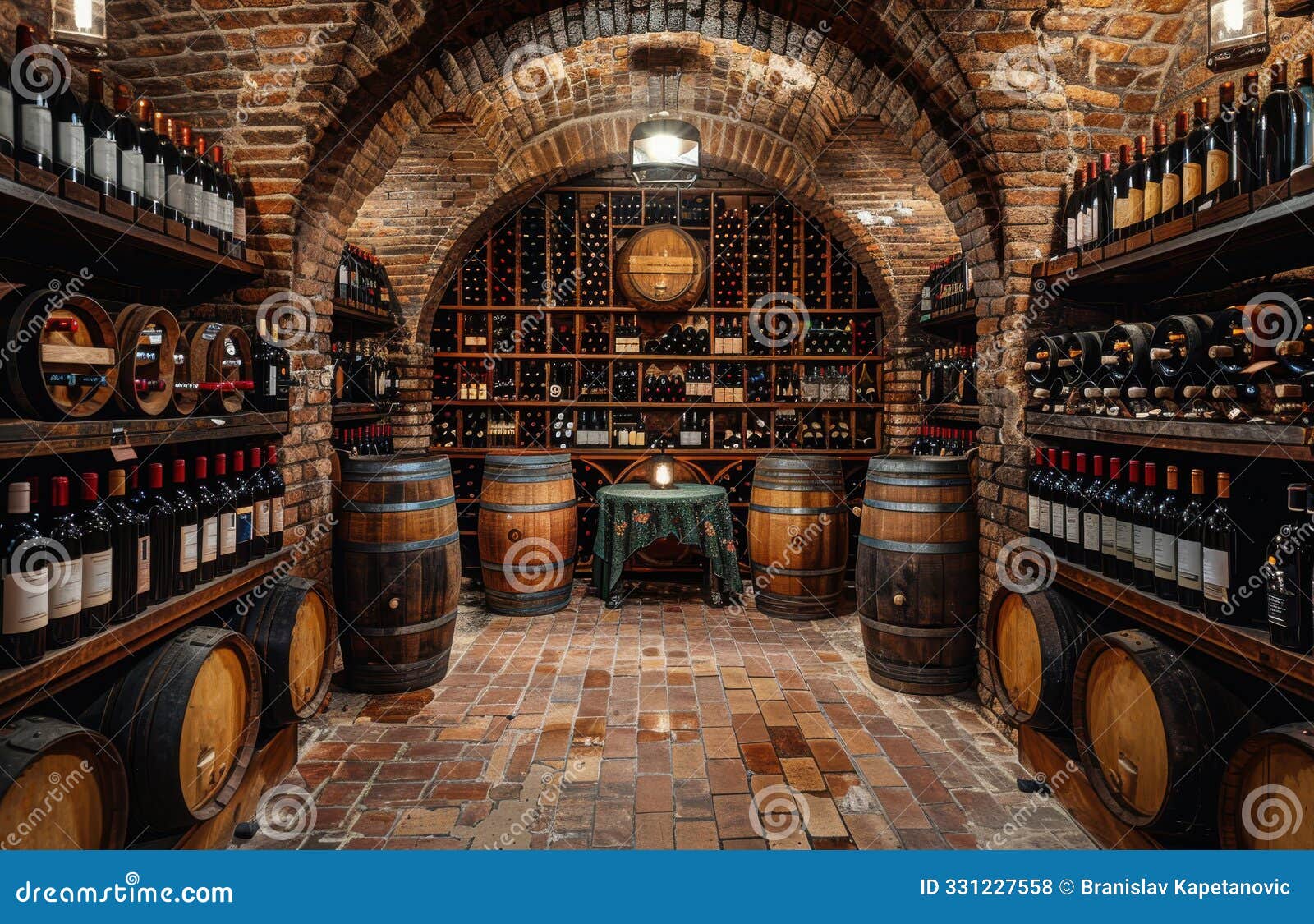 Explore the Medieval Wine Cellar with Brick Walls, Arched Ceilings, and ...