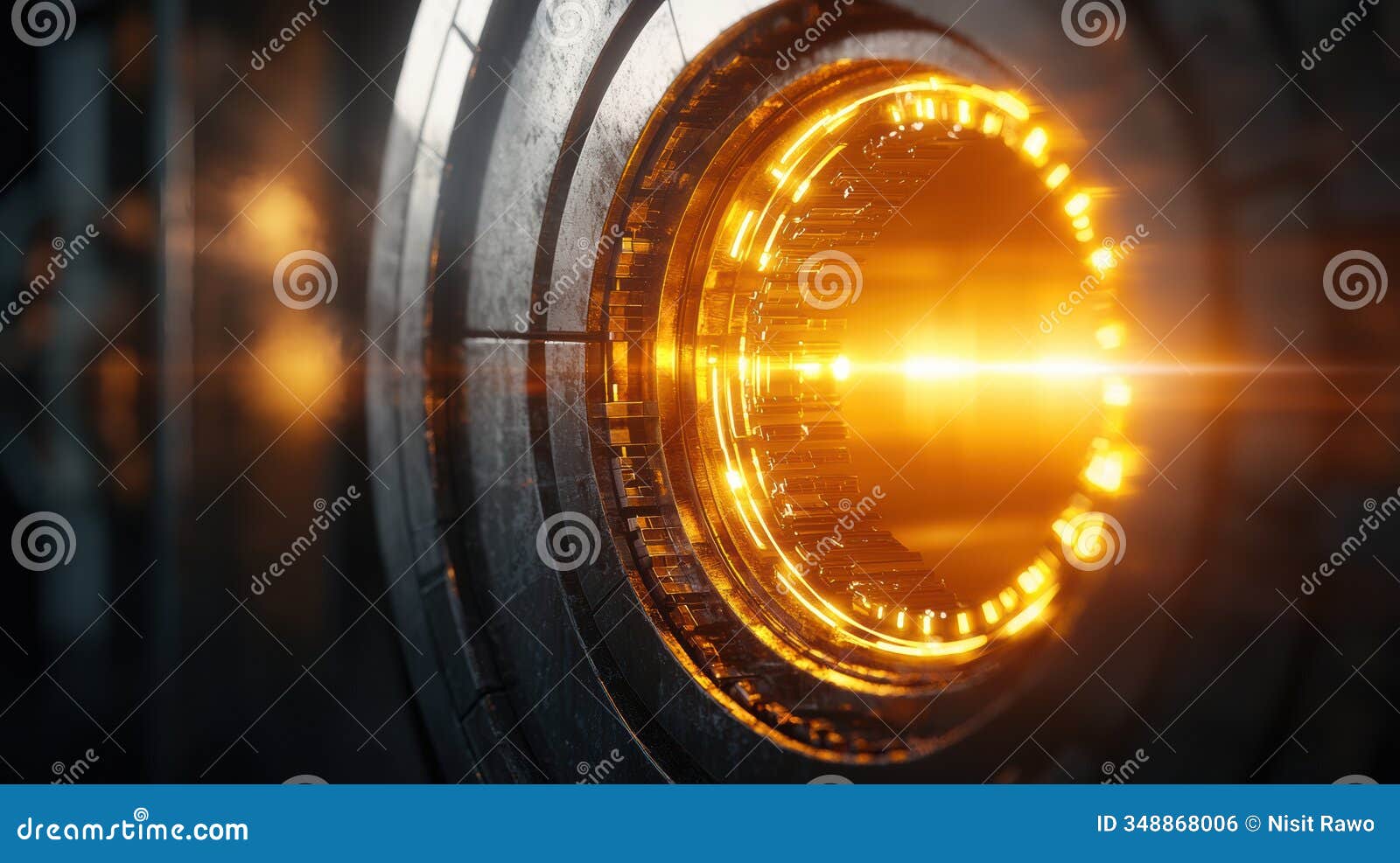 Futuristic Digital Vault Opening To Reveal Secured Assets with Glowing ...