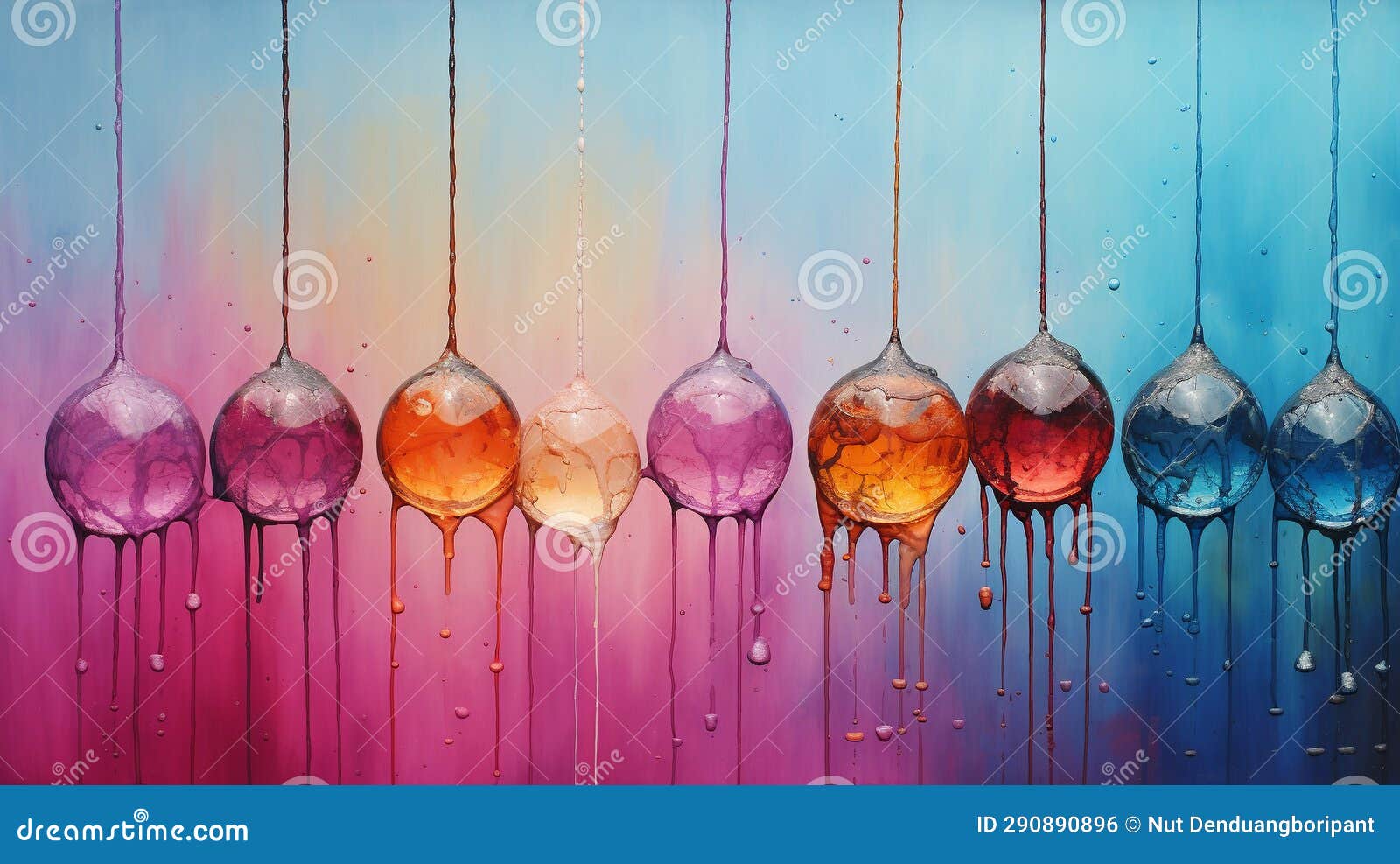 Time-Lapse Drip Art: Evolution of Abstract Composition Stock ...