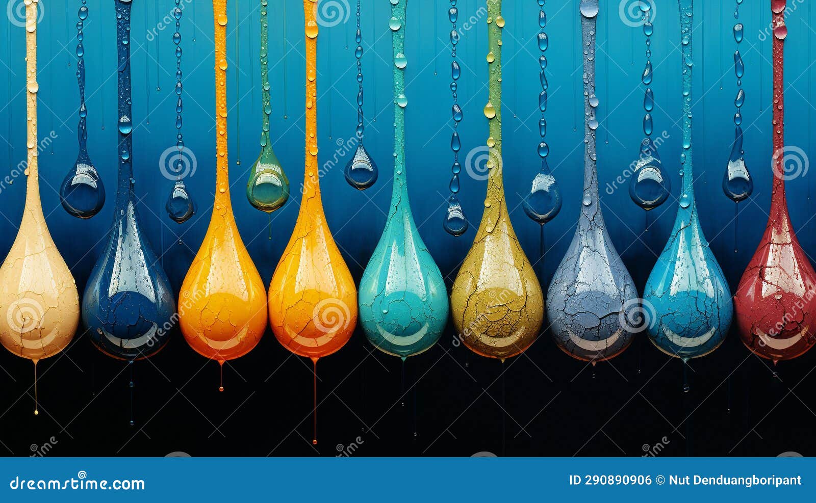 Time-Lapse Drip Art: Evolution of Abstract Composition Stock ...