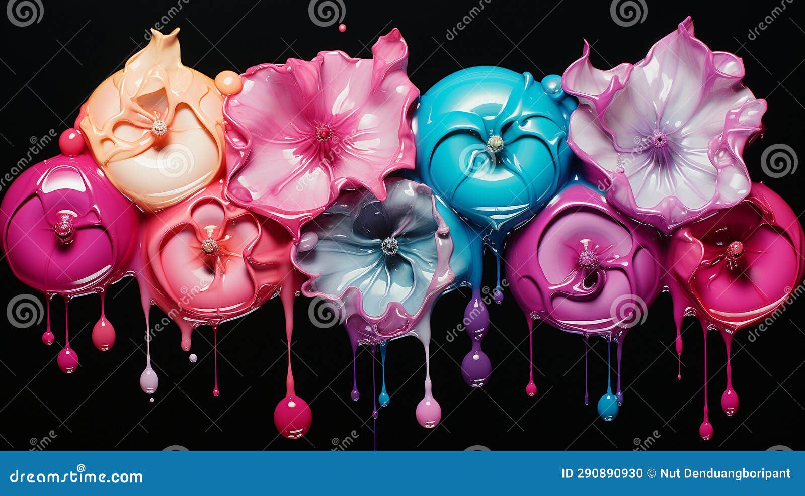 Time-Lapse Drip Art: Evolution of Abstract Composition Stock Photo ...