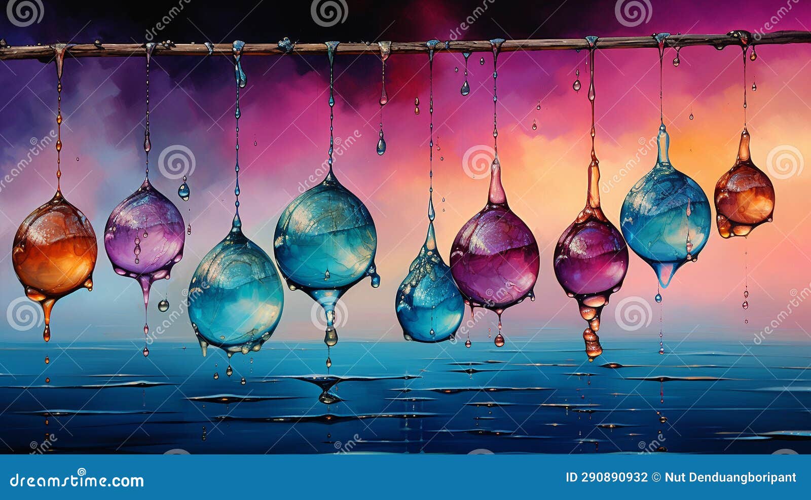 Time-Lapse Drip Art: Evolution of Abstract Composition Stock ...