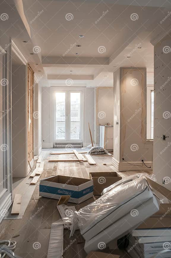 Explore a Modern Apartment Room Undergoing Renovation, Ready for ...